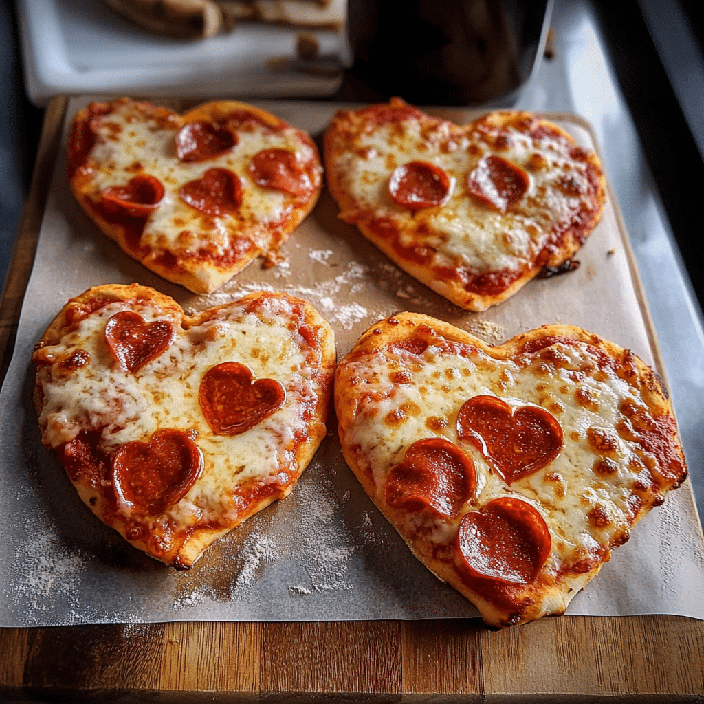 Heart Shaped Pizzas Recipe – savormyplate.com