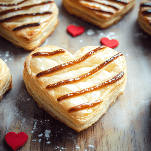 Valentine’s Day Dessert: Puff Pastry Hearts - Savor My Plate